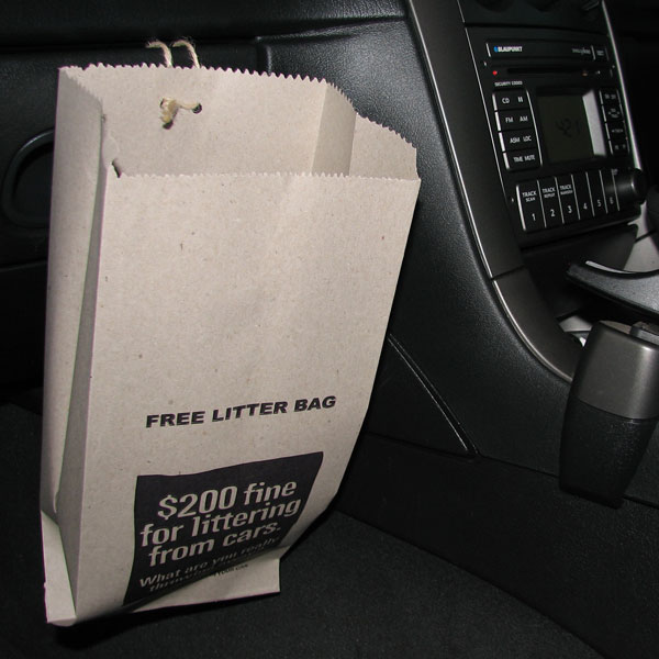 Car Litter Bag Recycled Brown Kraft Paper
